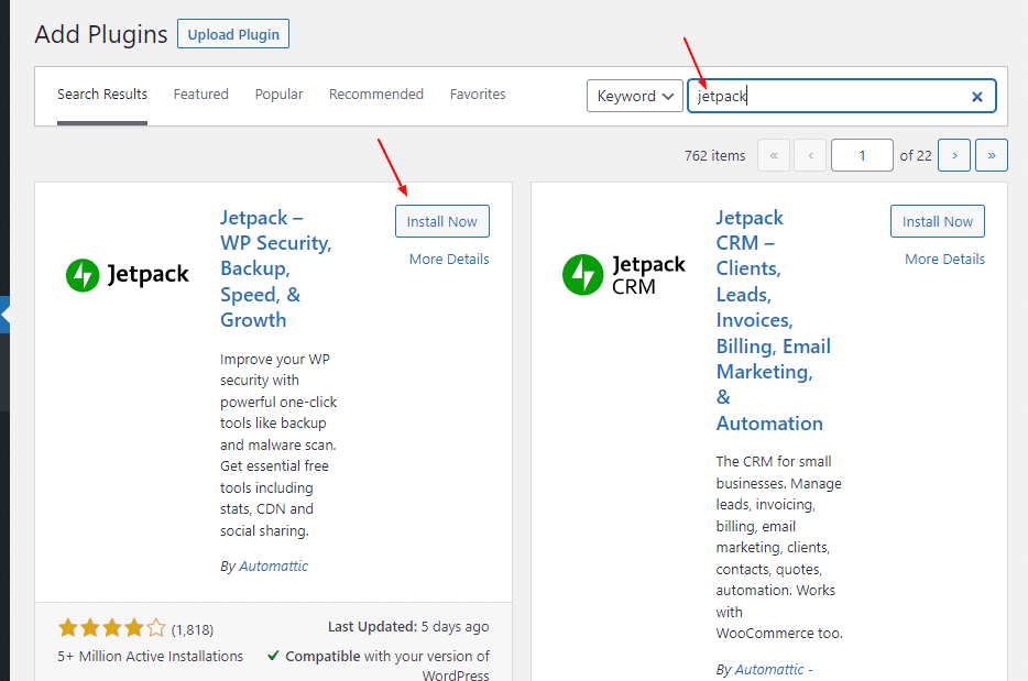 Install & Activate Jetpack
